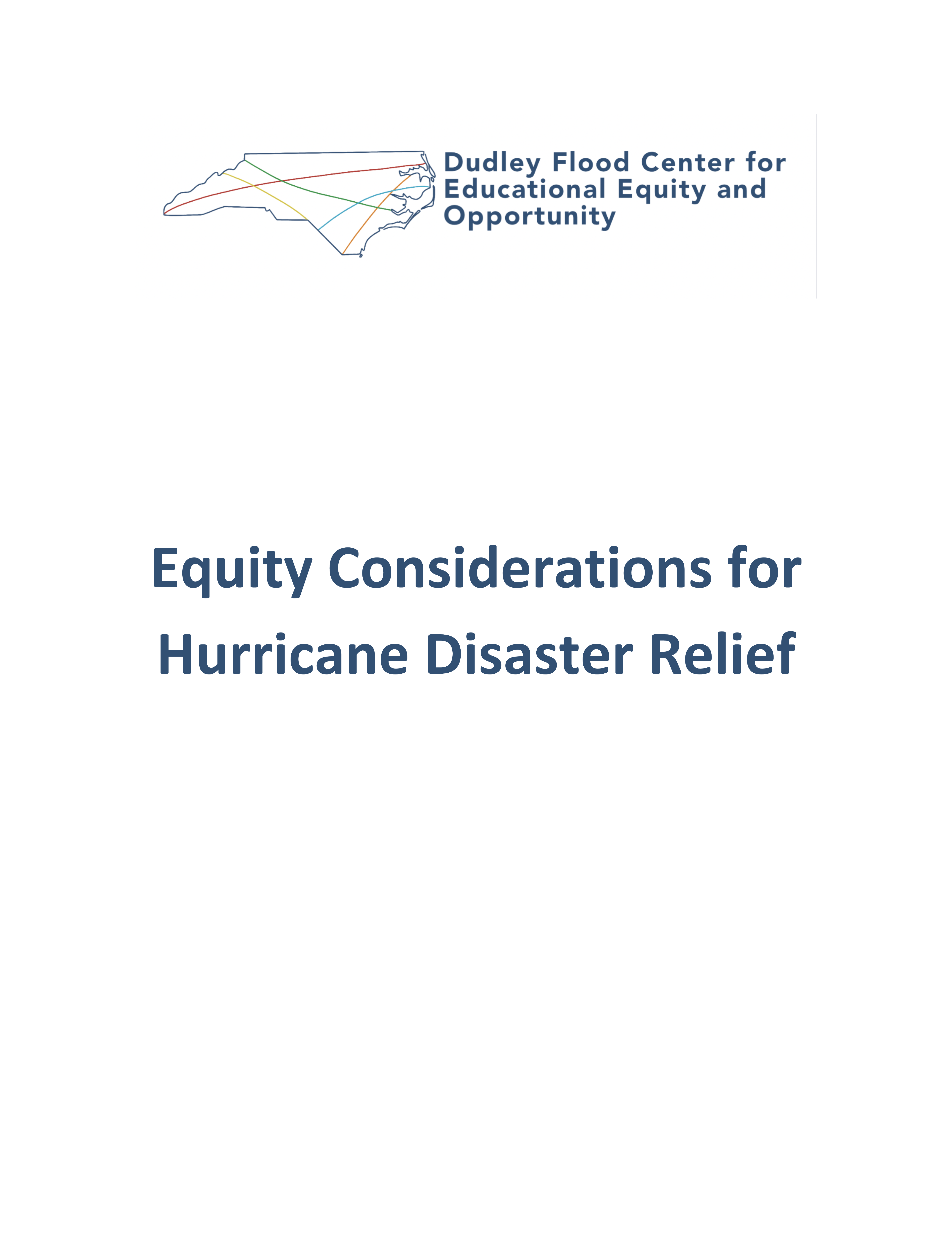 Equity Considerations for Hurricane Disaster Relief - Dudley Flood ...